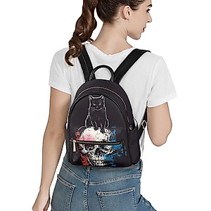 Snilety Brown Leopard Design Leather Daypack Casual Daily Use,PU Leather Shoulder Bag Portable Backpack for Boys Girls Teenager Large Capacity Bookbag with Adjustable Straps Bags