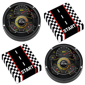 50Pcs Race Car Party Plates and Napkins Start Your Engines Dessert Plates Racing Themed Party Decorations Race Car Party Plates Tableware Set Serves 25 Guests Kids Birthday Baby Shower Party Supplies