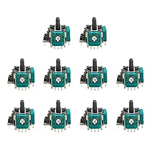 Onyehn 10-Pack Replacement 3D Analog Stick Joystick for PS4 Conroller,for Xbox One Controller and for Xbox Elite Wireless Controller