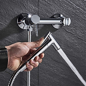 TERPCO Kitchen Tap,Water Tap Bath Shower Systems Bidet Shower Faucets Brass Hygienic Shower Spray Airbrush Tap Hot Cold Mixer Toilet Spray Bidet Showe