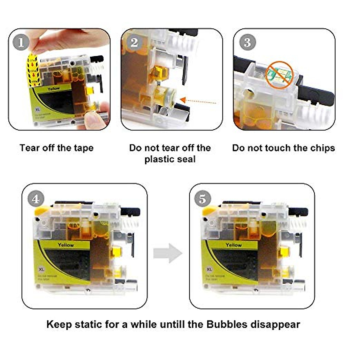 TengSheng Compatible Ink cartridges Replacement for Brother LC3013 LC-3013 LC3011 LC-3011 Compatible with Brother MFC-J491DW, MFC-J690DW, MFC-J895DW, MFC-J497DW Printer (2BK 1C/M/Y 5PK)