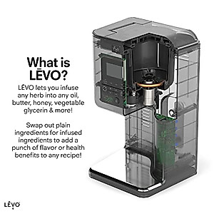 LĒVO II - Herbal Oil and Butter Infusion Machine - Botanical Decarboxylator, Herb Dryer & Oil Infuser - Mess-Free, Easy to Use - Make Infused Gummies, Brownies, Cookies & Other Treats (Licorice Black)