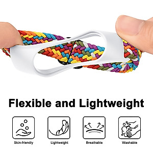 Wanme Bands for Xiaomi Mi Band 5/6 / 7 Strap Women Men, Soft Nylon Sport Strap Compatible with Amazfit Band 5 Replacement Bands Wristband Accessories (Colorful)