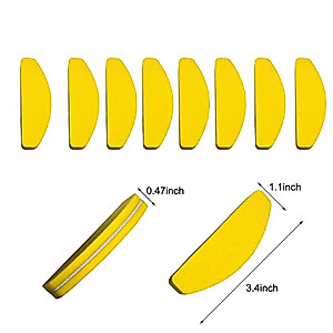 Nail Buffer - Half Moon Nail File 100/180 Grit Professional Fingernail Emery Board Buffing Blocks Manicure Set Nail Care Tool for Acrylic Nails 10pcs (Yellow)