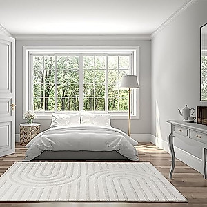 LUXE WEAVERS Modern Geometric Cream 8x10 Area Rug