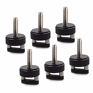 Sewtanc Hard Top Quick Removal Fastener Thumb Screw Nuts Tie-Down D-Rings For Compatible Jeep Wrangler TJ JK 2007-2022(black)