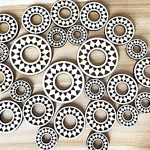 Nwsrayu 15 pcs 3 sizes Wood Crystal Ball Stand for 30 - 150 mm Sphere, Wooden Mini Sphere Holder, Crystal Ball Display (5S+5M+5L)