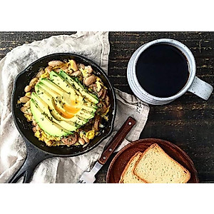 Lawei Cast Iron Skillets -8 Inch Non-Stick Pre-Seasoned Skillet Frying Pan for Kitchen Cooking Eggs, Meat, Pancake, Indoor and Outdoor Use, Oven, Grill, Stovetop, Induction Safe