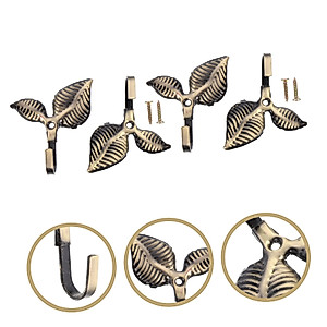 CHILDWEET 4 Sets Iron Wall Coat Hooks Wall Mounted Clothes Hooks for Bedroom Entryway Hallway and Stylish Coat Rack with Hooks for Coats Hats Bags and Towels