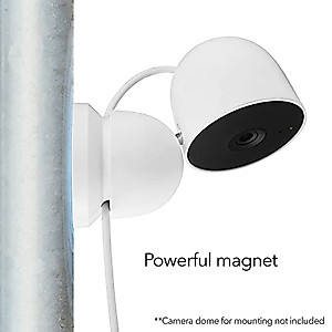 Wasserstein Magnetic Wall Mount Compatible with Google Nest Cam (Indoor, Wired) - More Mounting Options for Nest Cam - (Mounting Dome and Nest Cam Not Included)