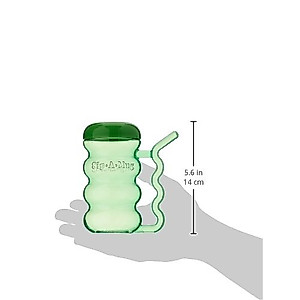 Arrow Sip-A-Mug Translucent Plastic Bottle with Built in Straw Handle, 14oz- Neon Pink, Neon Blue and Neon Green (3 Pack)