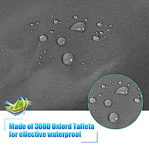 GYMTOP Waterproof Kayak Canoe Cover-7.8-18ft Storage Dust Cover UV Protection Sunblock Shield for Fishing Boat/Kayak/Canoe 7 Sizes (Gray(Upgraded), Suitable for 9.3-10.5ft Kayak)