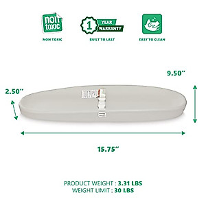 Evolur Eva Baby Changing Pad in Ligt Gray, Soft and Breathable, Lightweight and Portable Changing Pad, Fits All Changing Table, Waterproof Firm Padding