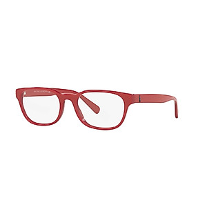 Polo Ralph Lauren Men's PH2244 Round Prescription Eyewear Frames, Shiny Red/Demo Lens, 54 mm