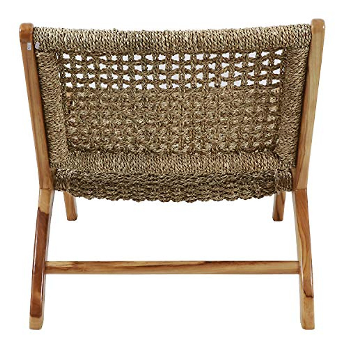 Decor Therapy London Light Oak Seagrass Weave Accent Chair, Natural