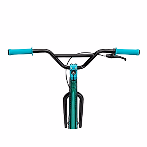 Mongoose Hooligan AL Adult BMX bike, 29x3-Inch Wheels, Lightweight Aluminum Frame, Single Speed, Disc Brakes, Green