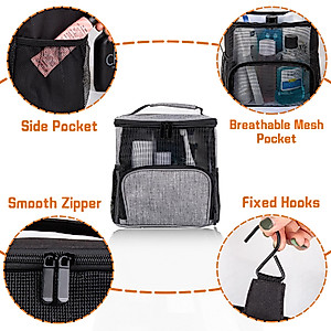 OUTLET Toiletry Bag for Women, Portable Hanging Organizer for Girl Boy, Water-resistant Travel Makeup Bag for Cosmetic, Shampoo, Conditioner, Travel Accessories, Shaving Tools, Toiletries, Gray