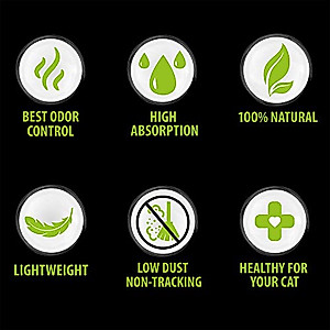 (1 Bag) Skoon All-Natural Cat Litter, 8 lbs - Light-Weight, Non-Clumping, Low Maintenance, Eco-Friendly - Absorbs, Locks and Seals Liquids for Best Odor Control.