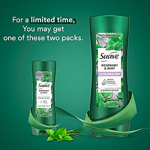 Suave Shampoo and Conditioner, Rosemary & Mint – Invigorating Formula with 100% Natural Essential Oils, 12.6 Oz Ea