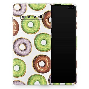 DesignSkinz Yummy Donuts Galore Protective Vinyl Decal Wrap Skin Cover Compatible with The Samsung Galaxy S20 (Screen Trim & Back Glass Skin)