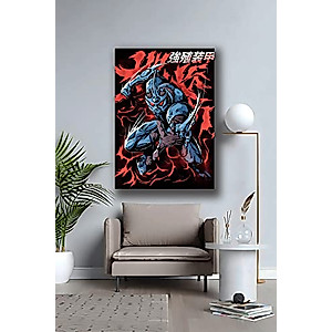 Hand drawn wall art, Guyver anime movie canvas poster, apartment modern wall art, wall art for home, birthday gift idea, gift for her him (Photo Paper Poster, 8-12 inch (20-30cm))
