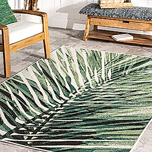 nuLOOM Kalene Double Palm Indoor/Outdoor Area Rug, 8' x 10', Green