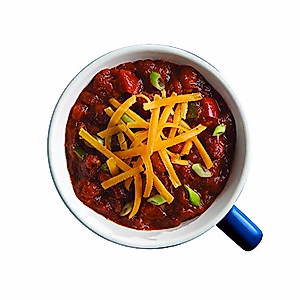 CorningWare Meal Mug with Vented Lid for Steam, 20-Oz Stoneware Soup Mug, BPA-Free Lid, Microwave, Freezer, and Dishwasher Safe, Blueberry