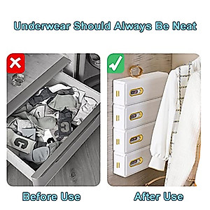 ACGrade Underwear Organizer,Wall Mounted Sock Organizer,Underwear Storage Organizer,Socks Organizer for Drawer,Underwear Organizer for Closet, 38x8x12cm