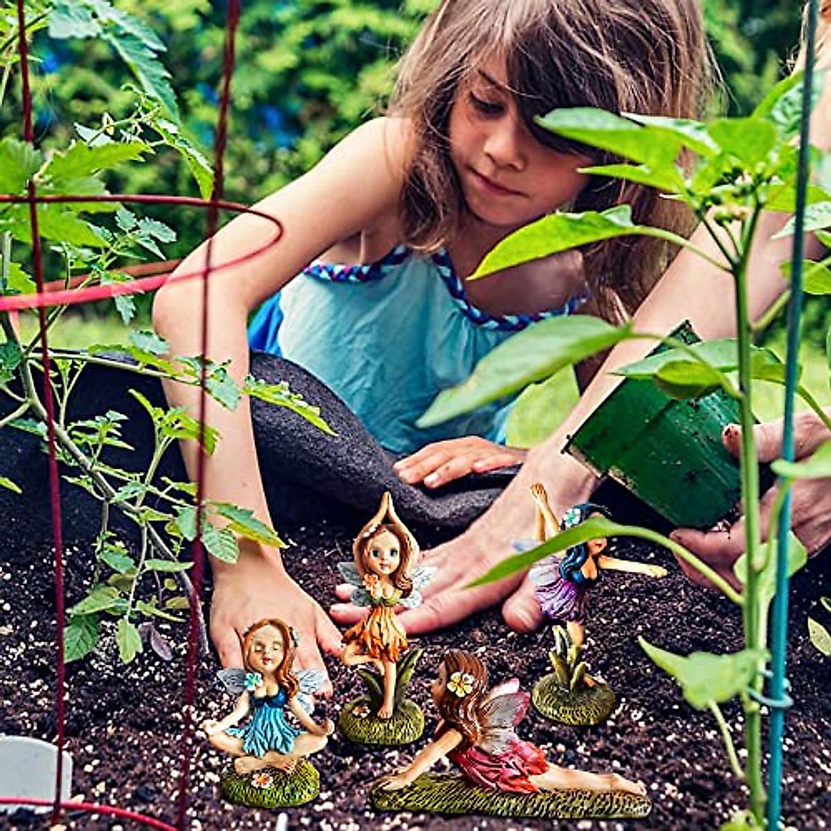 Mosama Fairy Garden 4pcs Yoga Fairy - Miniature Fairy Garden Accessories Outdoor or Indoor - Decorate Yours - Present as a Gift - Get Yoga Inspiration with Our Fairy Figurines
