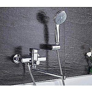Kitchen Taps Shower Faucet Set Bathroom Brass Bathtub Shower Faucet Bath Shower Tap Chrome Plated Shower Head Wall Mixer Tap