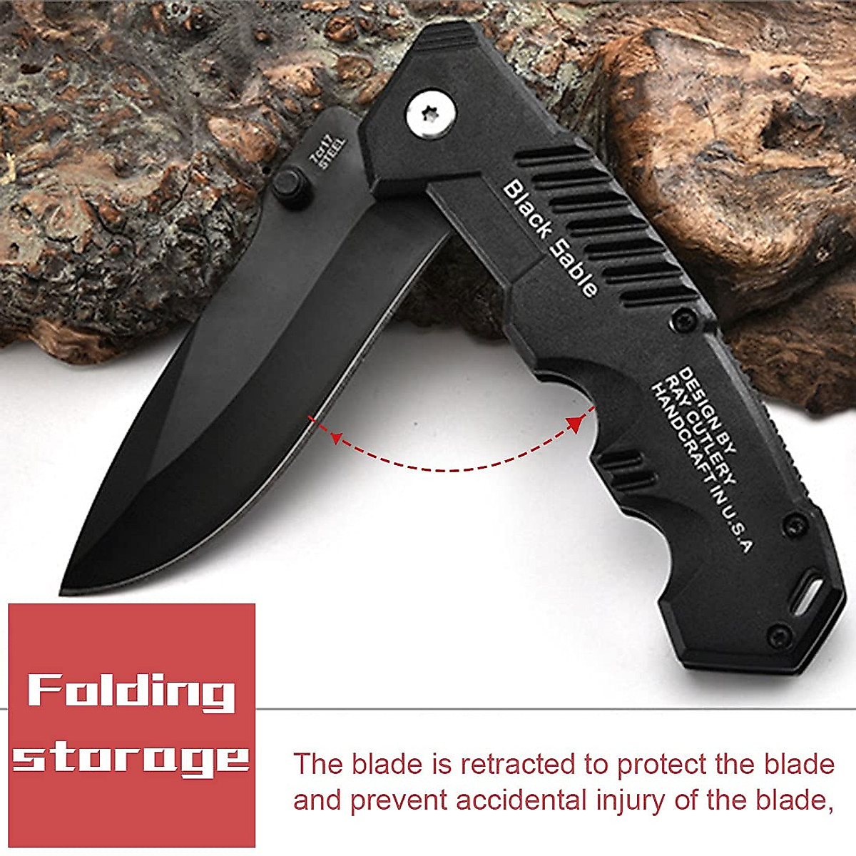 DOOM BLADE 7.87" EDC Cool Sharp Tactical Folding Pocket Knife,Spring Assisted Opening Knifes with Liner Lock,Pocketclip - Best Camping Fishing Hiking Survival Knife