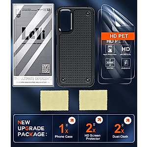 LeYi for Samsung Galaxy A14-5G Case: Samsung A14 Case with [2 Pack] Screen Protectors, Shockproof Dual Layer Protective Hard PC Textured Back & Soft Bumper Cell Case Cover for Galaxy A14 5G, Black