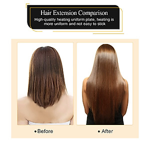 TopWigy Professional Hair Extensions Tool Hair Connector Fusion Heat Iron Connector Wand Temperature Adjustable Melting Tool with US Plug