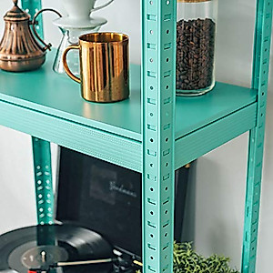 Lomani 5-Tier Heavy Duty Adjustable Garage Shelf, Storage Rack, Steel Organizer Rack-Green