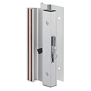 Prime-Line MP1004 Patio Door Handle Set, Profile/Low Base, Aluminum Construction, Mill Finish, Surface Mount, (single pack)