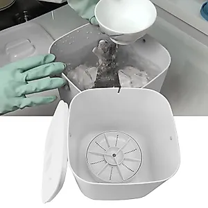 MAVIS LAVEN Mini Dishwasher Deep 18W ABS PC Portable Countertop Dishwasher with Shutdown Apartment (White)