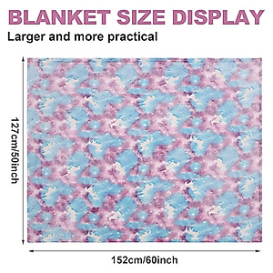 Glow in The Dark Blanket Unicorns Gifts for Girls,Unicorn Party Blankets,Luminous Girls Toys,Soft Kids Blankets,for 1-10 Year Old Girl Birthday Christmas Halloween Thanksgiving Easter Gifts,60 x 50in