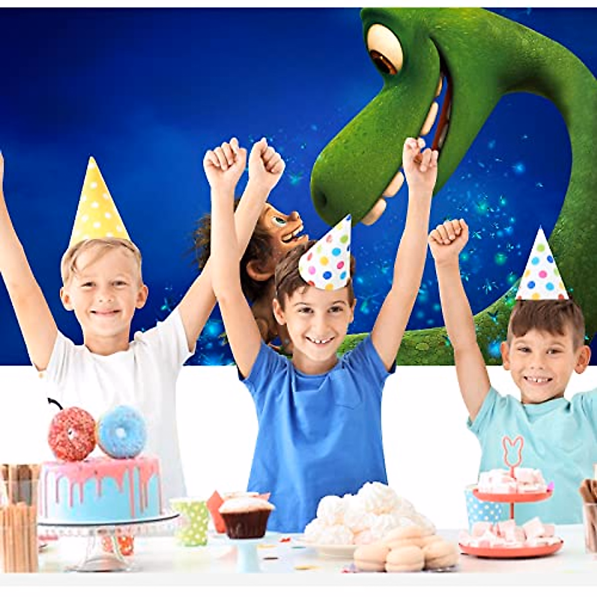 The Good Dinosaur Party Supplies, The Good Dinosaur Happy Birthday Backdrop, The Good Dinosaur Banner Party Decorations for Indoor Outdoor Wedding Photo Wall Hanging