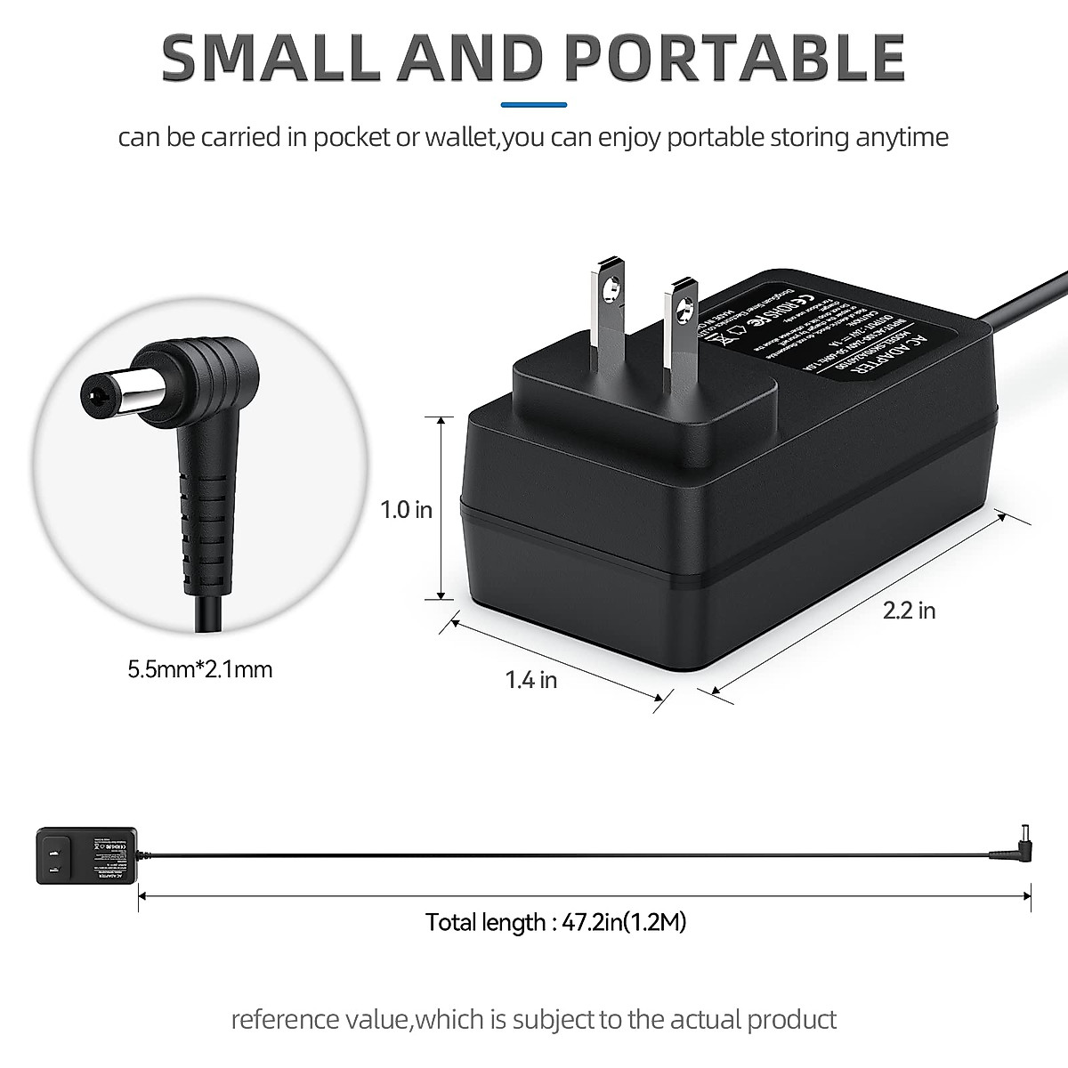 24V Power Adapter fit for Cordless Essential Oil Diffuser Aromatherapy,Young Living,Aroma 360,Humidifier,VicTsing,OliveTech,Wireless Diffuser Power Supply Cord