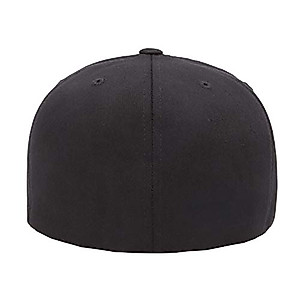 Flexfit Men's On Field Pro-Baseball Cap, Black, Large-X-Large