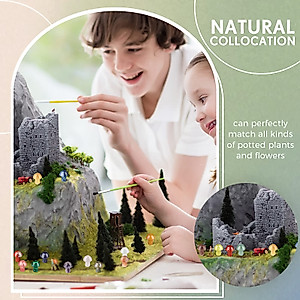 96 Pieces Mushroom Crystal Gemstone Mini Mushroom Decor Sculpture Carved Natural Crystal Mushroom Stones Little Mushroom Crystal Accessories for Witchcraft Home Garden Miniature Decor Meditation