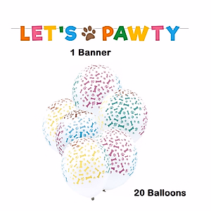Serves 18 Complete Party Pack Dog Theme Party Supplies Includes Plates, Cups, Napkins ,Table Covers, Straws, Balloons Ideal for Dog Puppy Paw theme Birthday party supplies