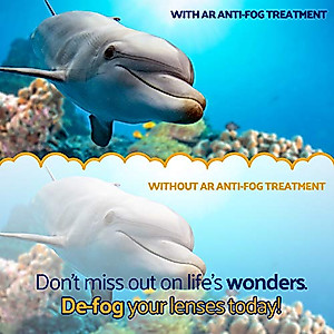 Optix 55 Anti Fog Treatment for Anti-Reflective Lenses (1 Pack) | Anti Fog for Goggles, Glasses, Snorkel Mask, Ski Masks | Superior Defogger for AR Glasses | Antifog Prevents Lens Fog for Days