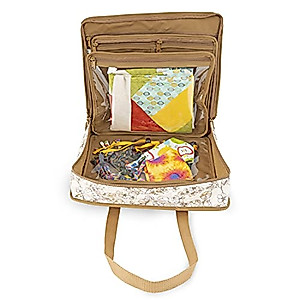 Dritz Project Organizer Bag, Beige Floral