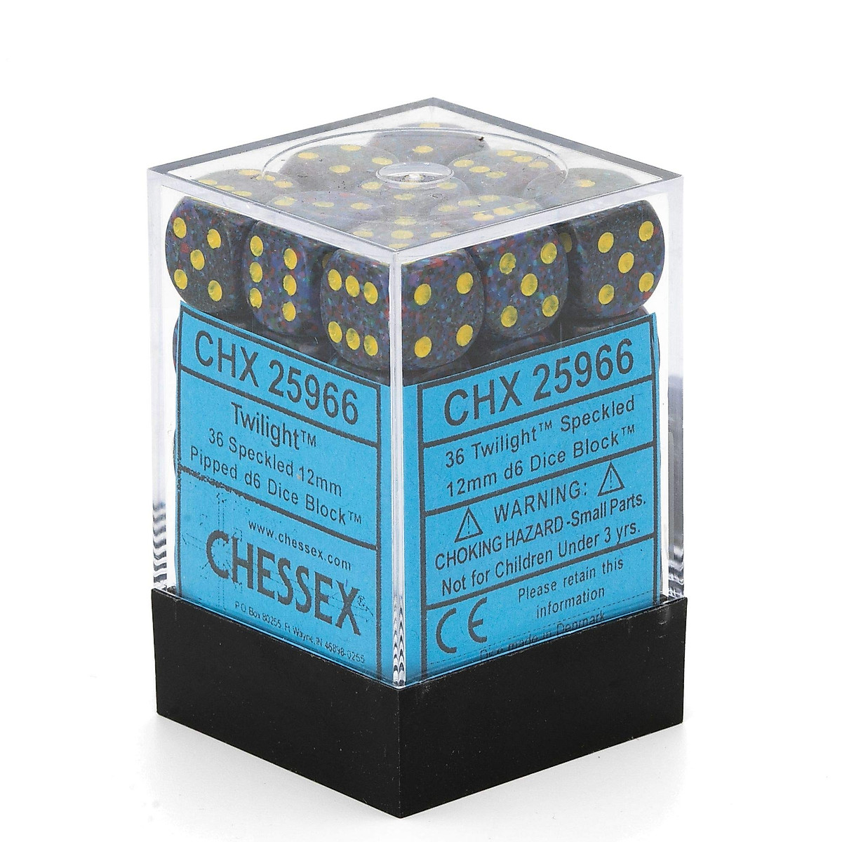 DND Dice Set-Chessex D&D Dice-12mm Speckled Twilight Plastic Polyhedral Dice Set-Dungeons and Dragons Dice Includes 36 Dice – D6