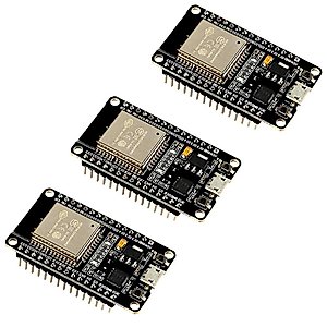 D-FLIFE 3pcs ESP32 ESP-32S Development Board 2.4GHz Dual-Mode WiFi Bluetooth Dual Cores Microcontroller Processor Integrated with ESP32s Antenna RF AMP Filter AP STA for Arduino IDE (Welding)
