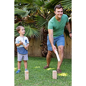 Yard Games Kubb Premium Size Outdoor Tossing Game with Carrying Case, Instructions, and Boundary Marker
