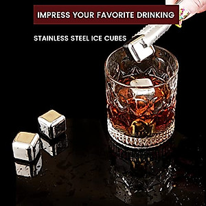 Cocktail Smoker Kit with Torch, Bourbon Whiskey Smoker Infuser Kit with 4 Flavors Wood Chips, Old Fashioned Drink Smoker Kit, Birthday Bourbon Whiskey Gifts for Men, Dad, Husband (Without Butane)