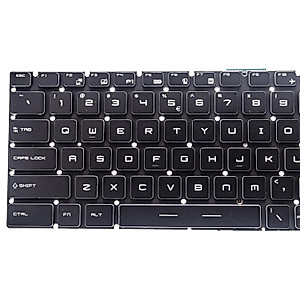 QRFAX Replacement Backlit Keyboard for MSI GS75 Stealth GE75 Raider & MSI GP75 GL75 GL65 GP65 Leopard Series Laptop with Per-Key RGB Colorful Keyboard US Layout