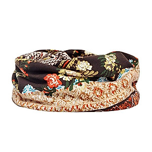 XYIYI Women's Baggy Soft Slouchy Beanie Chemo Cancer Hat Stretch Infinity Scarf Head Wrap Cap (Multicolor), Medium